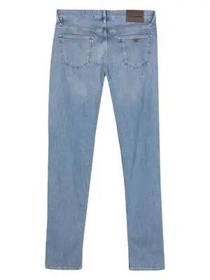 Emporio Armani Low-rise Slim-fit Jeans - Blue
