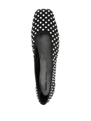 Magda Butrym Crystal-embellished Ballerina Flats - Black