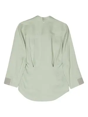 Lorena Antoniazzi Camp-collar Linen-blend Shirt
