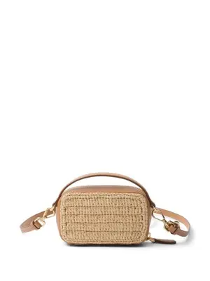 Prada Logo-plaque Crochet Mini Bag