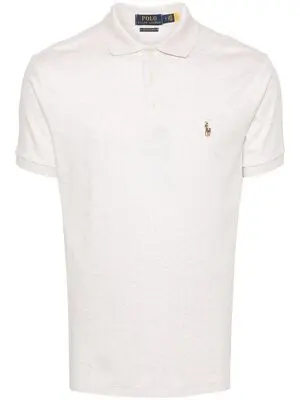 Polo Ralph Lauren Polo Pony-embroidered Cotton Polo Shirt - Neutrals