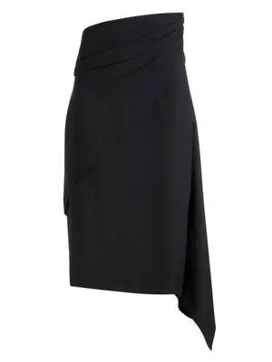 Bally Wrap Asymmetric Midi Skirt