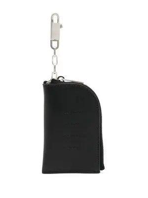 Rick Owens Leather Hook Wallet - Black