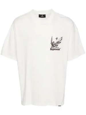 REPRESENT Logo-print Cotton T-shirt