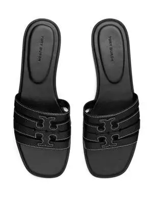 Tory Burch Ines Leather Sandals - Black