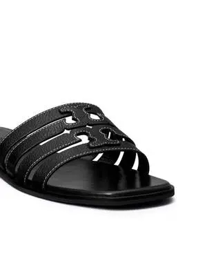 Tory Burch Ines Leather Sandals - Black