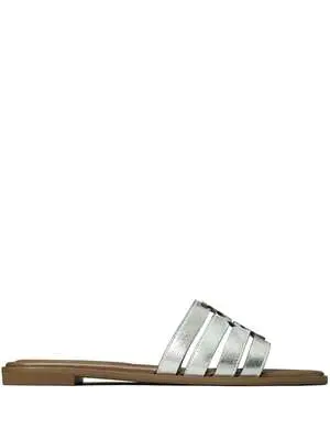 Tory Burch Silver Tone Sandals For Women
