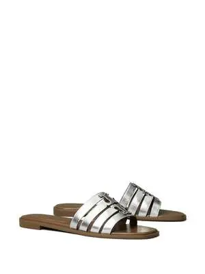 Tory Burch Ines Cut-out Leather Slides