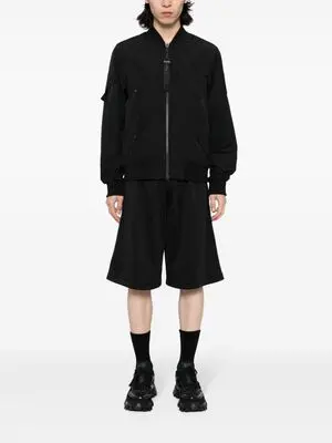 Moose Knuckles Courville Logo-appliqué Bomber Jacket - Black