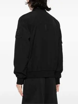 Moose Knuckles Courville Logo-appliqué Bomber Jacket - Black