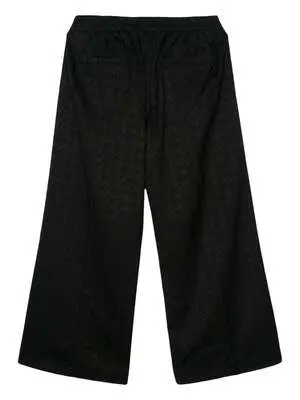 MARINE SERRE Moon Diamant-jacquard Trousers - Black