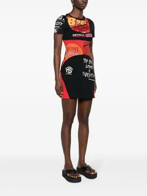 MARINE SERRE Regenerated Graphic T-shirt Mini Dress