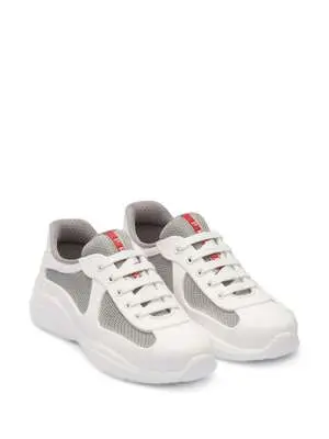 Prada America's Cup Rubber And Bike Fabric Sneakers - White