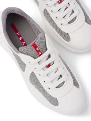 Prada America's Cup Rubber And Bike Fabric Sneakers - White