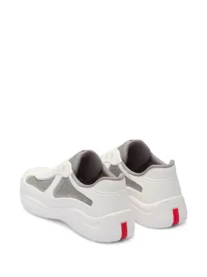 Prada America's Cup Rubber And Bike Fabric Sneakers - White