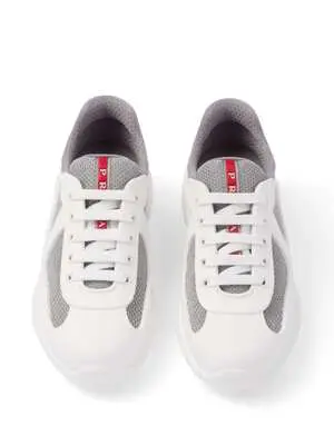 Prada America's Cup Rubber And Bike Fabric Sneakers - White