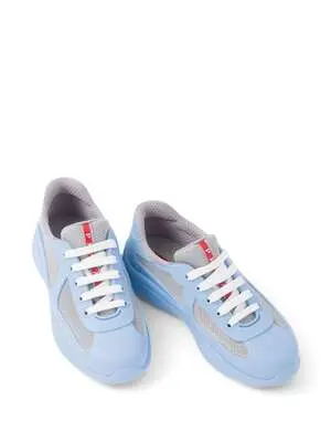 Prada America's Cup Soft Rubber And Bike Fabric Sneakers - Blue