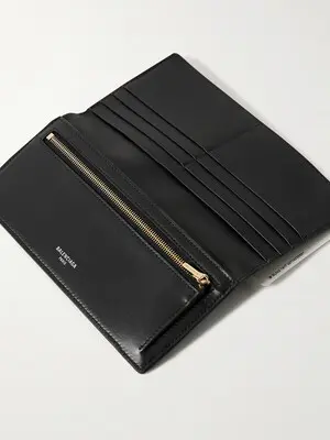 Balenciaga Passport Logo-debossed Leather Bifold Wallet