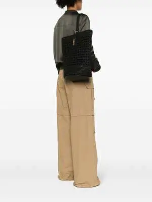 Saint Laurent Woven Raffia Bucket Bag