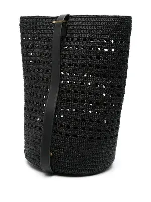 Saint Laurent Woven Raffia Bucket Bag