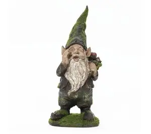 LUXEN HOME Luxenhome Calling All Gnomes Garden Sculpture R Esin Statue - One-color