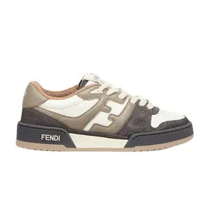 Fendi Ff Mixed Leather Low Top Sneakers