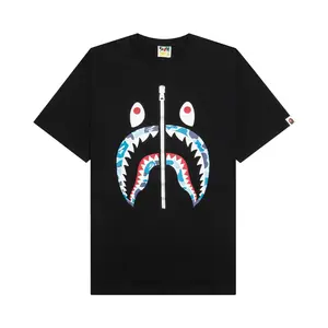 A BATHING APE Abc Camo Shark Tee /blue - Black