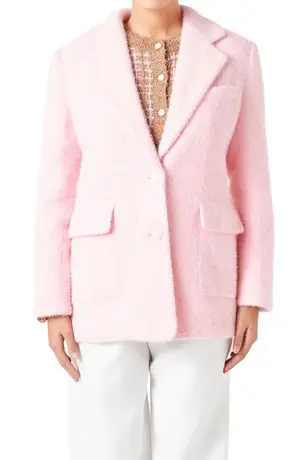 Endless Rose Textured Single-breasted Blazer