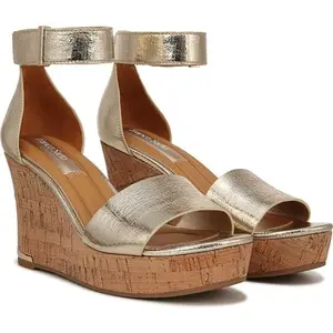 Franco Sarto Franco Sarto Clemens Ankle Strap Wedge Sandal Gold
