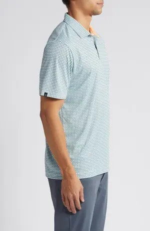 SWANNIES Tanner Geo Print Performance Golf Polo