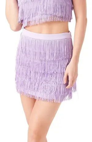 Endless Rose Tiered Fringe Mini Skirt