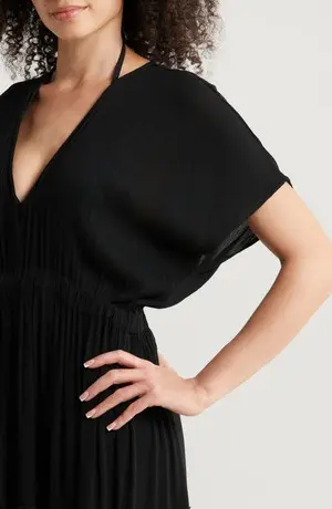 Elan Tiered Ruffle Maxi Cover-up Dress