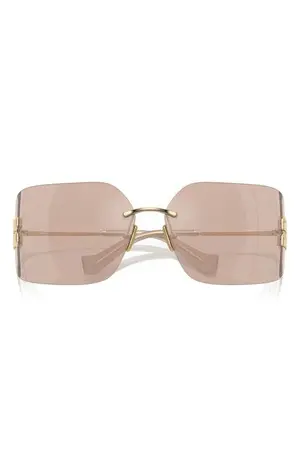 Miu Miu 80mm Oversize Irregular Sunglasses - Pale Gold