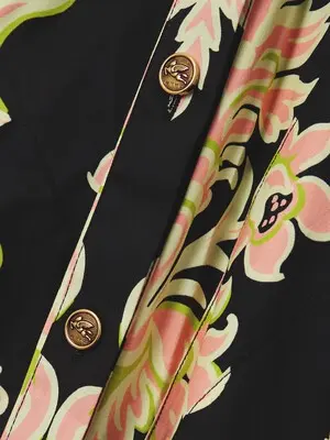 Etro Printed Stretch-cotton Poplin Maxi Dress - Multi
