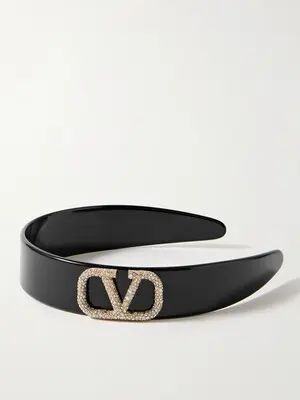 Valentino Garavani Embellished Headband - Black