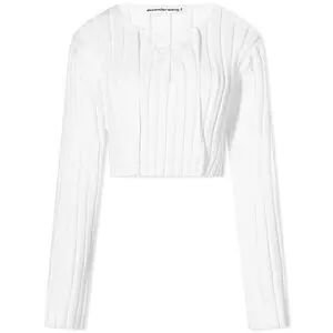 Alexander Wang Drop Shoulder Crop Sweatshirt