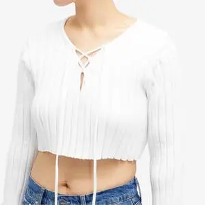 Alexander Wang Drop Shoulder Crop Sweatshirt