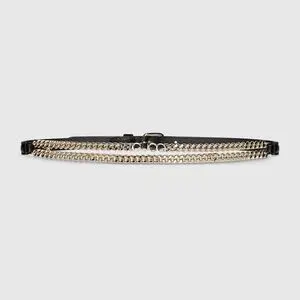 Gucci Thin Belt With Chain