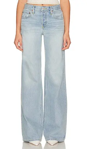 RE/DONE RE/DONE Mid Rise Wide Leg Jeans Mojave