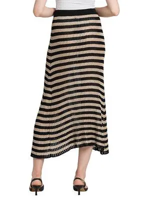 Kiton Striped Knit Silk Midi-skirt