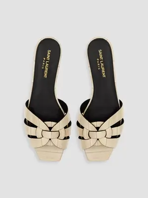 Saint Laurent Tribute Mules In Eel