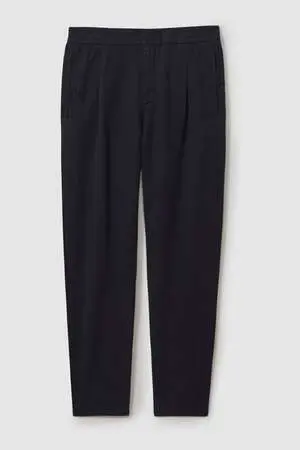 REISS Pact Relaxed Cotton/linen Blend Trousers