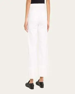 Cinq À Sept Cuffed Benji Cropped Flare Pants