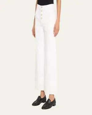 Cinq À Sept Cuffed Benji Cropped Flare Pants