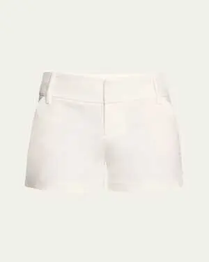 Alice + Olivia Cady Mid-rise Shorts - Off White