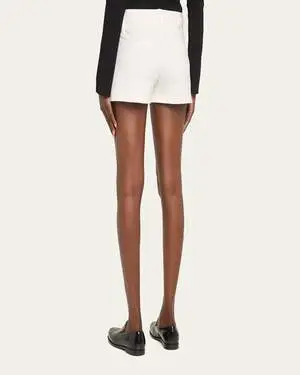 Alice + Olivia Cady Mid-rise Shorts - Off White