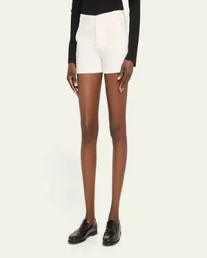 Alice + Olivia Cady Mid-rise Shorts - Off White