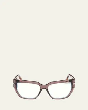 TOM FORD TOM FORD Blue Light Blocking Square Eyeglasses Dbrno