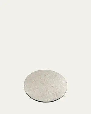 NOMI K Floral Shell Placemat, 15" Round - White