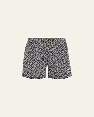 CHARVET X THORSUN Floating Squares Swim Shorts - Blackwhite